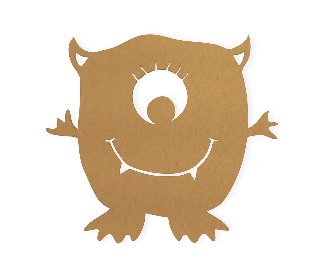 Nursery Wall Art: Cute Monster Cutout - Cardboard, Unfinished - Etsy