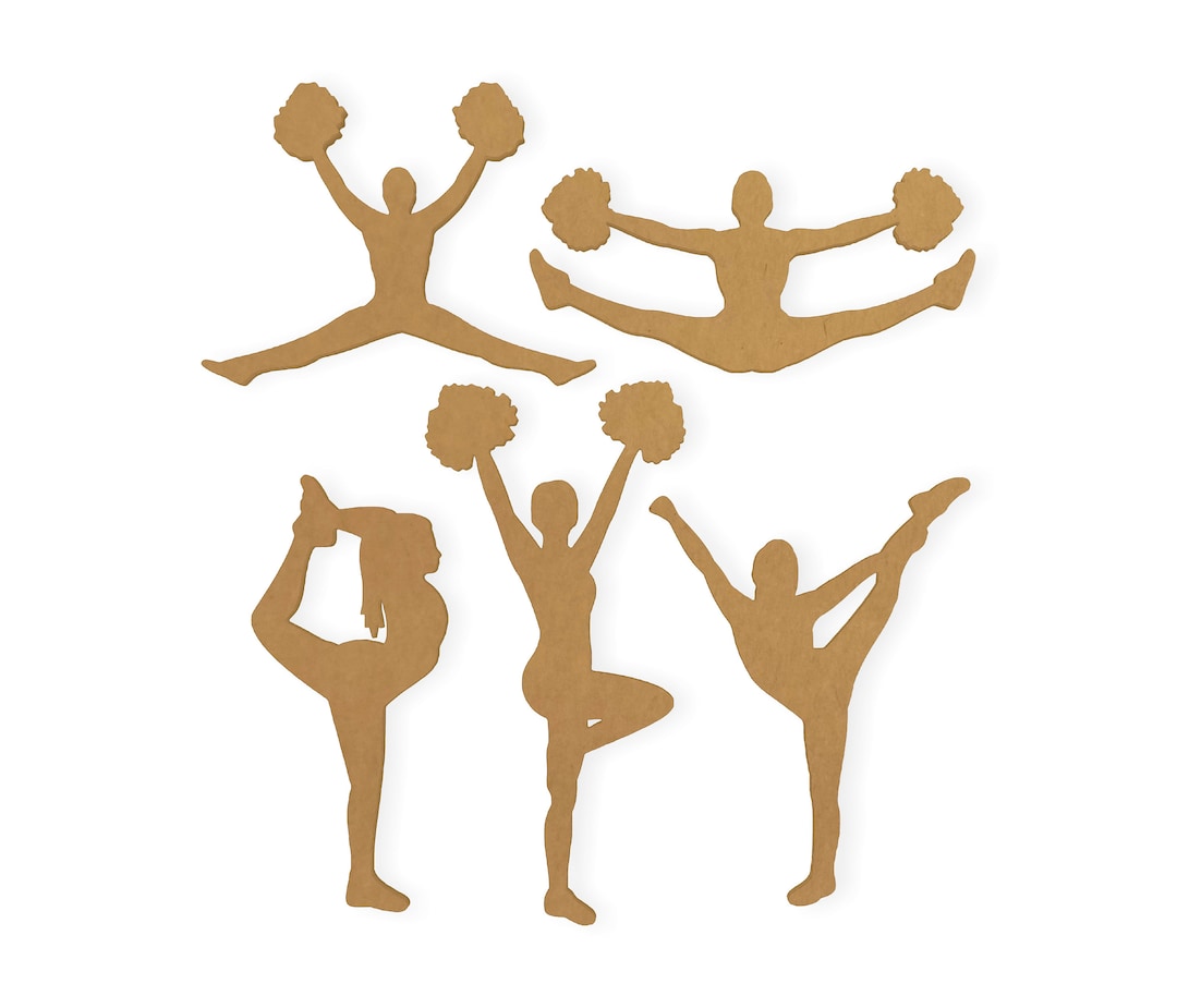 Cheerleader Wall Decor: Group of 5 Silhouettes - Cardboard Cutouts - Etsy