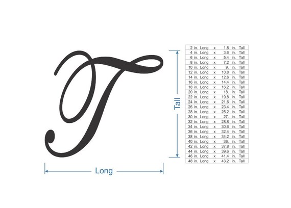 Letter T In Cursive