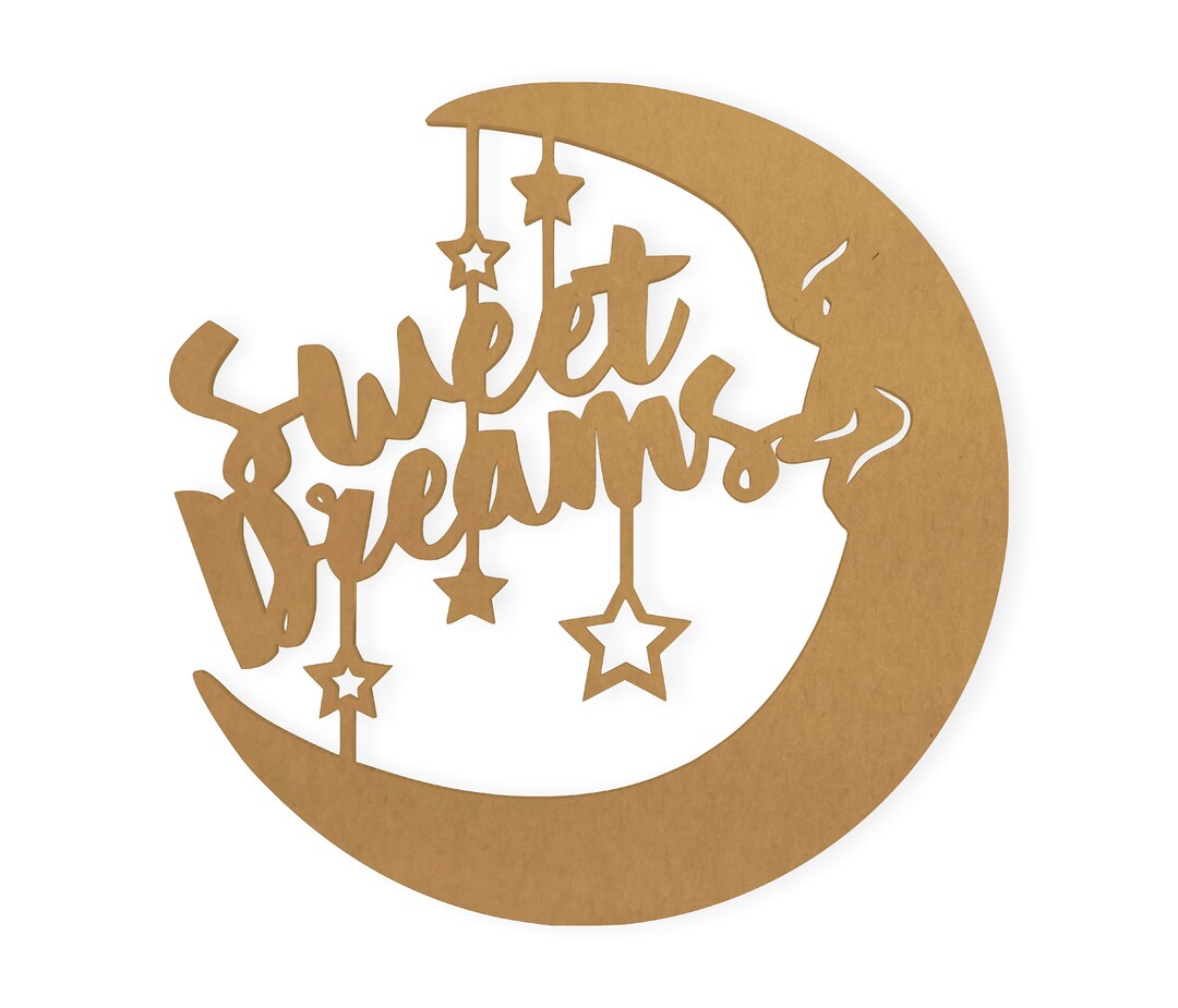 Sweet Dreams Moon Wall Art: DIY Cardboard Cut Out (various Sizes) - Etsy