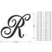 Wooden Monogram Letter r Large or Small, Unfinished, Cursive Wooden ...