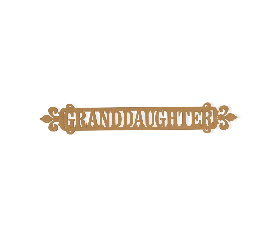 Wall Art Cutout: Granddaughter Word - Unpainted Cardboard Decor - Etsy