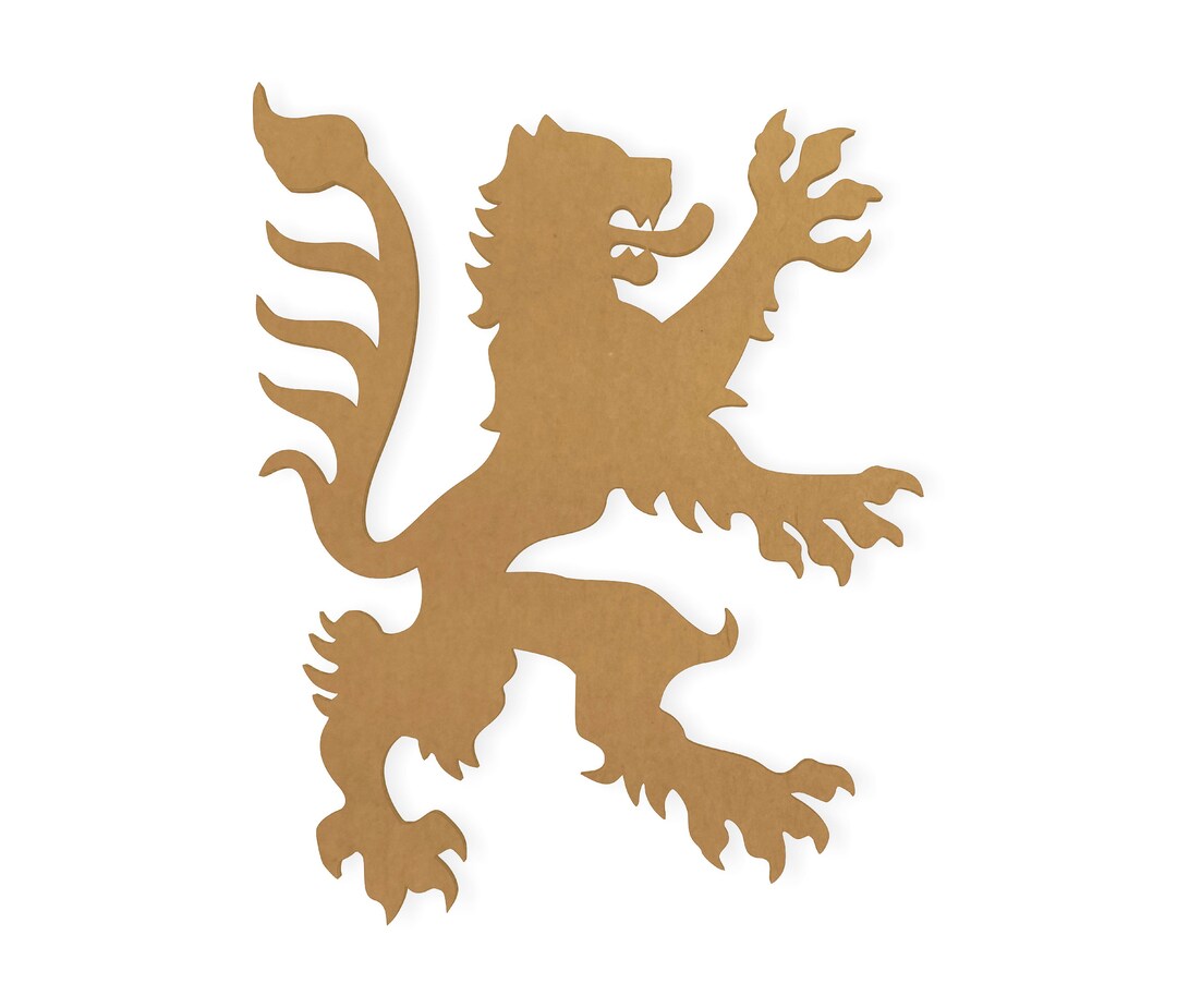 Buy Heraldic Lion Wall Art - Large Cardboard Cut Out for DIY Decor ...