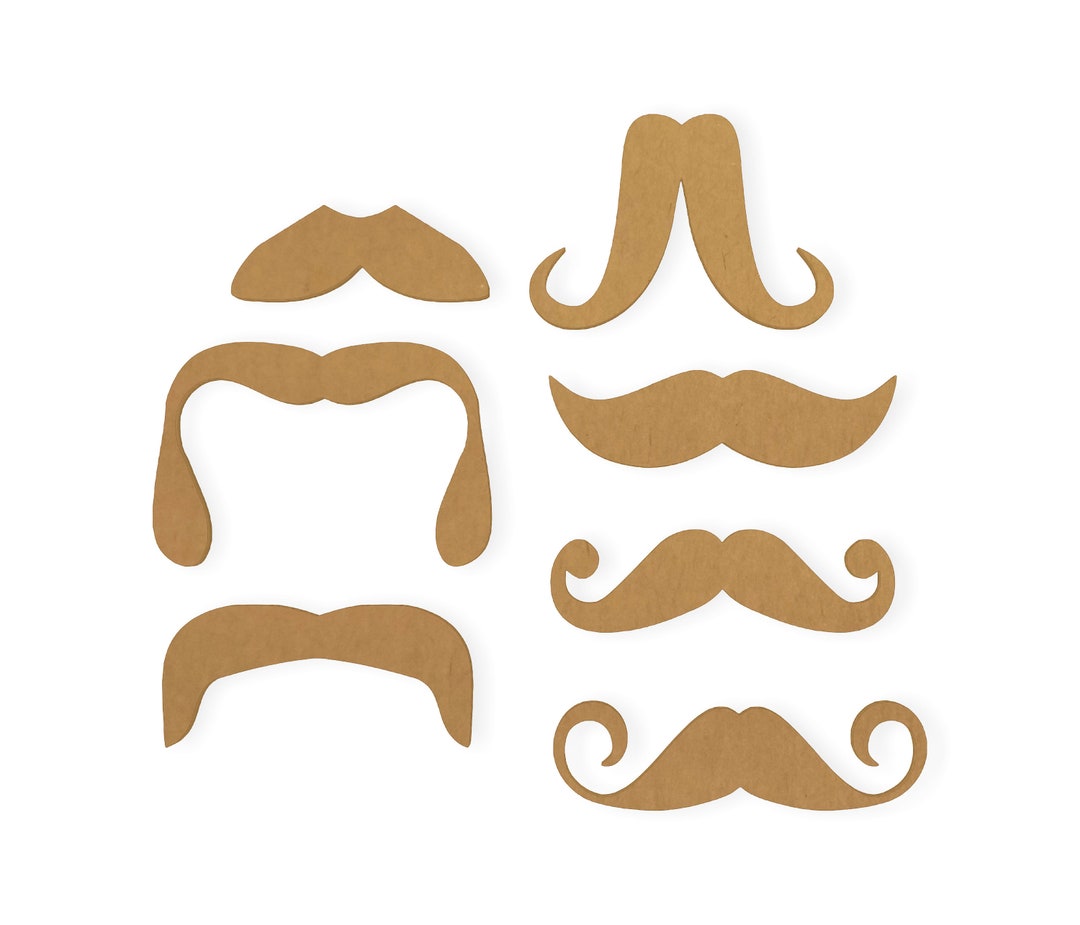 Mustache Set (7 Mustaches)- Cutout, Home Decor, Cut From Quality ...
