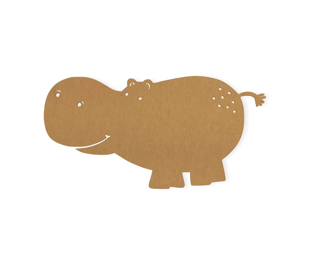 Nursery Decor Hippo, Cut Out, Wall Art, Home Decor, Wall Hanging, Cut ...