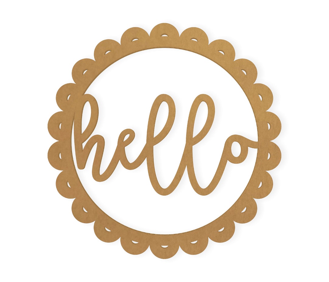 Hello Wall Hanging: Unfinished Cardboard Word, Multiple Sizes - Etsy