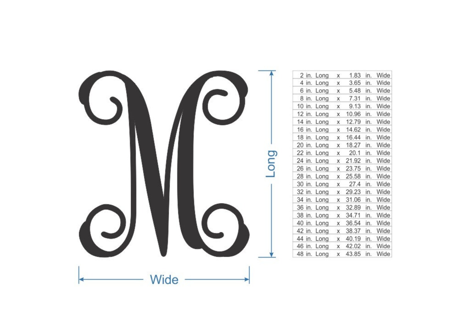 Vine Monogram Letter m Home Decor Great Gift | Etsy