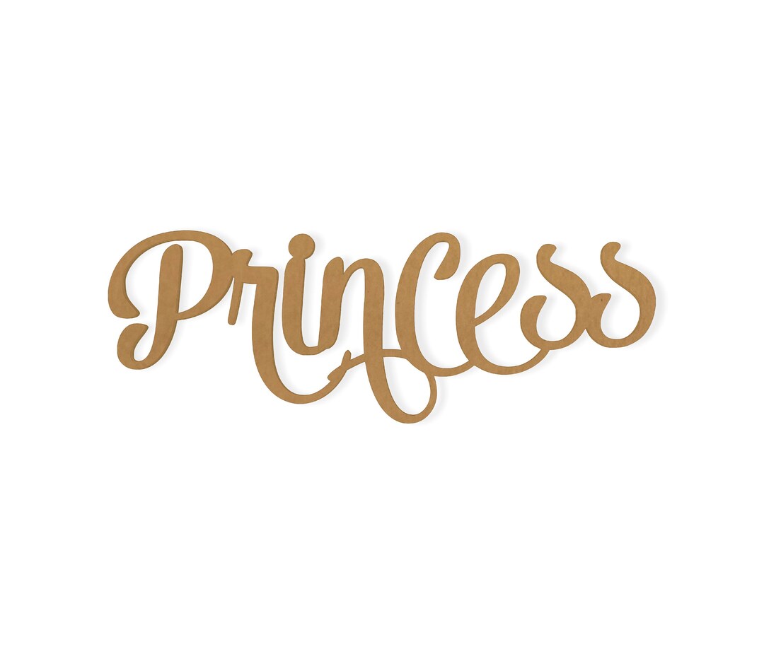 Baby Shower Word Art: Princess Cutout - Unfinished Cardboard Decor - Etsy