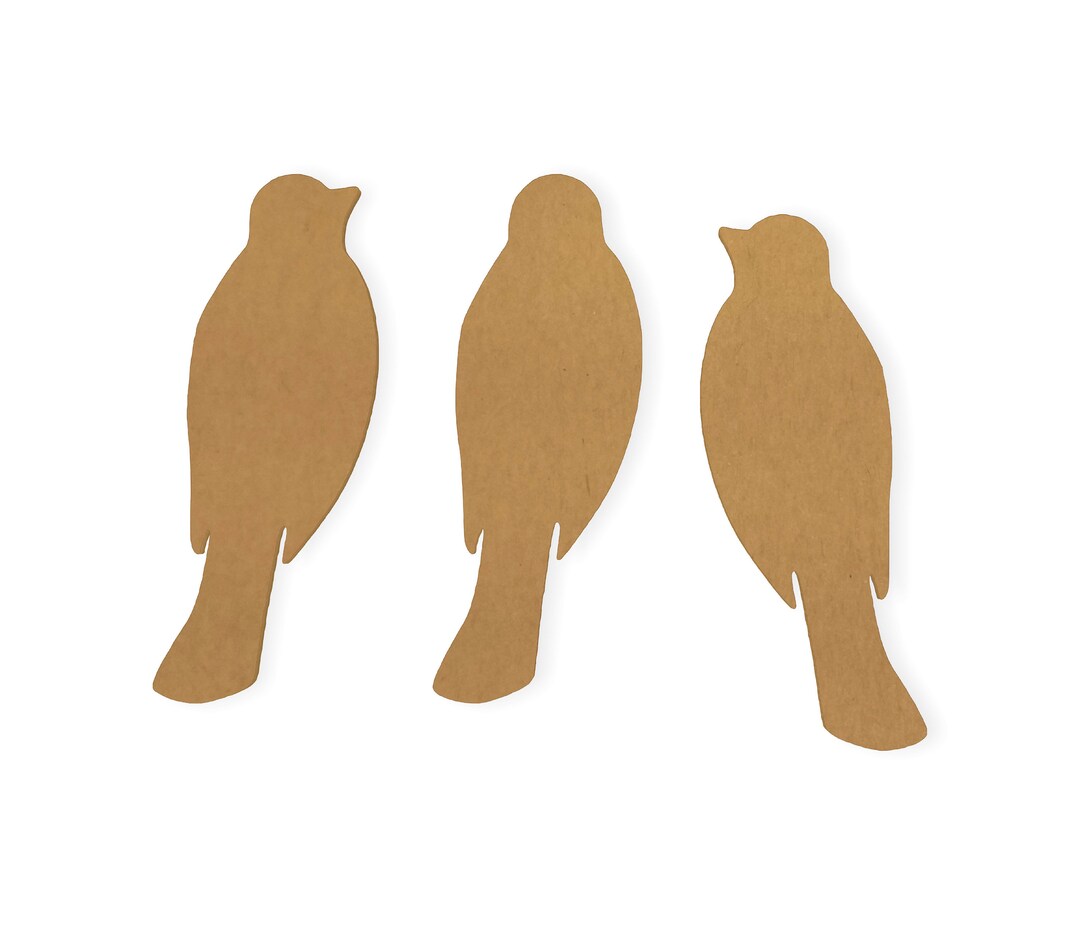Birds Cutout (3 Pack) - Sitting Birds Cutout, Home Decor, Cut From ...