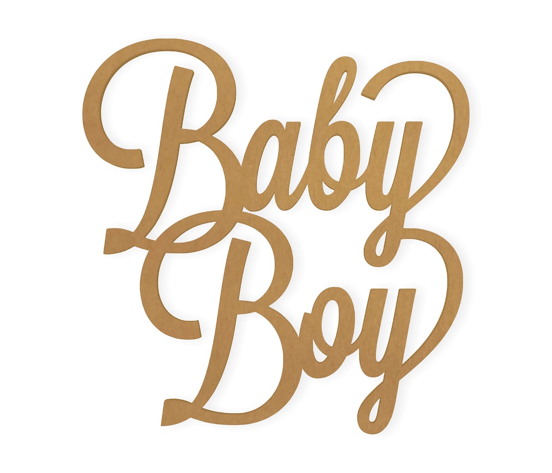 Wall Decor Word Art Baby Boy With a Heart - Cutout, Home Decor, Cut ...