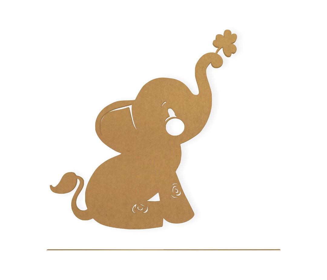 Elephant Wall Hanging: Clover Silhouette (multiple Sizes) - Etsy
