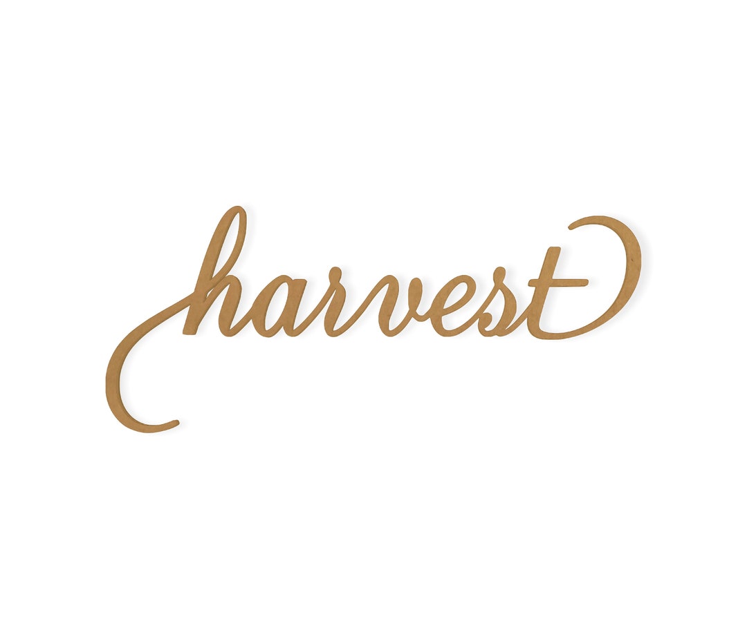 Harvest Word Art Sign: Unfinished Cardboard, DIY Decor - Etsy