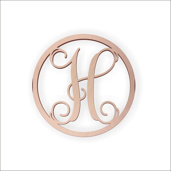 Wooden Monogram Letter h Large or Small | Etsy