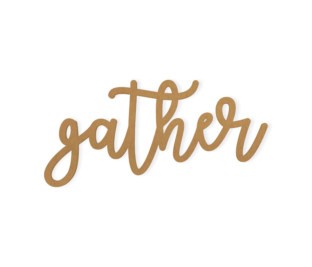 Gather Wall Art: Rustic Cardboard Sign - DIY Paintable Decor - Etsy