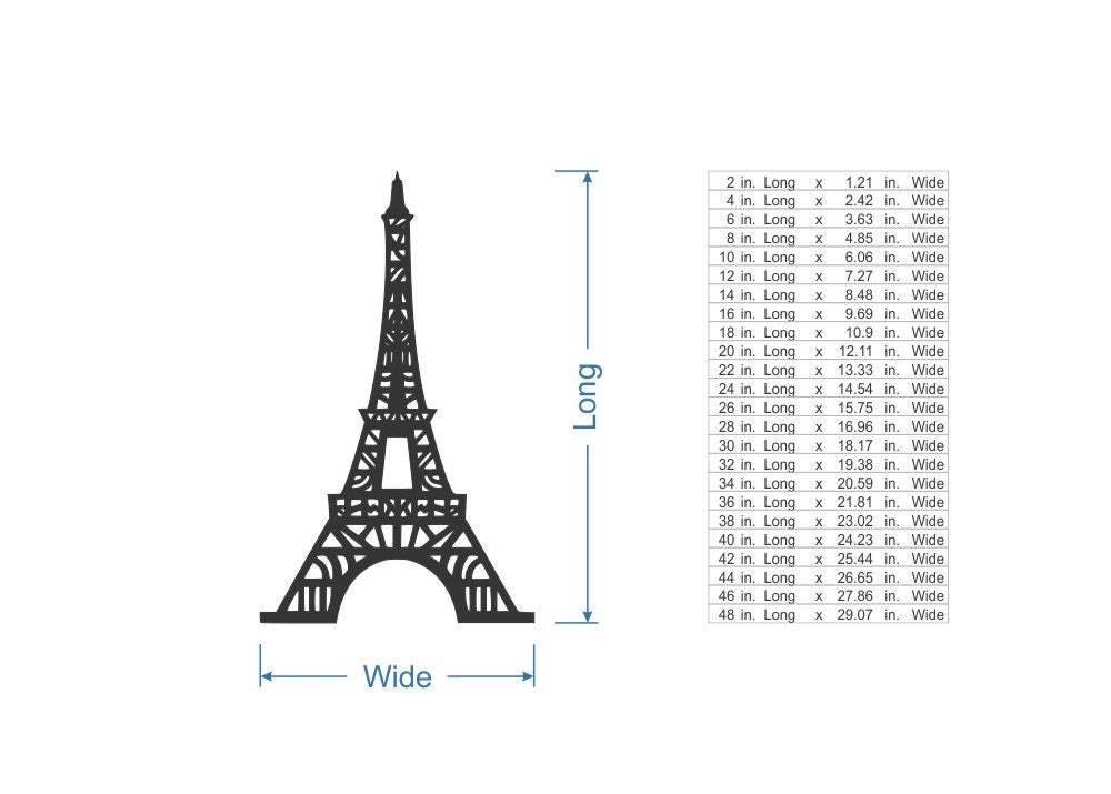 Eiffel Tower Cut Out Wall Art Home Decor Wall Hanging Cut - Etsy