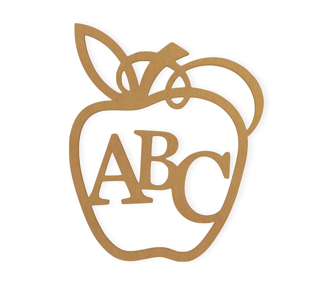 Back to School Wall Art: ABC Apple Cutout in Cardboard - Etsy