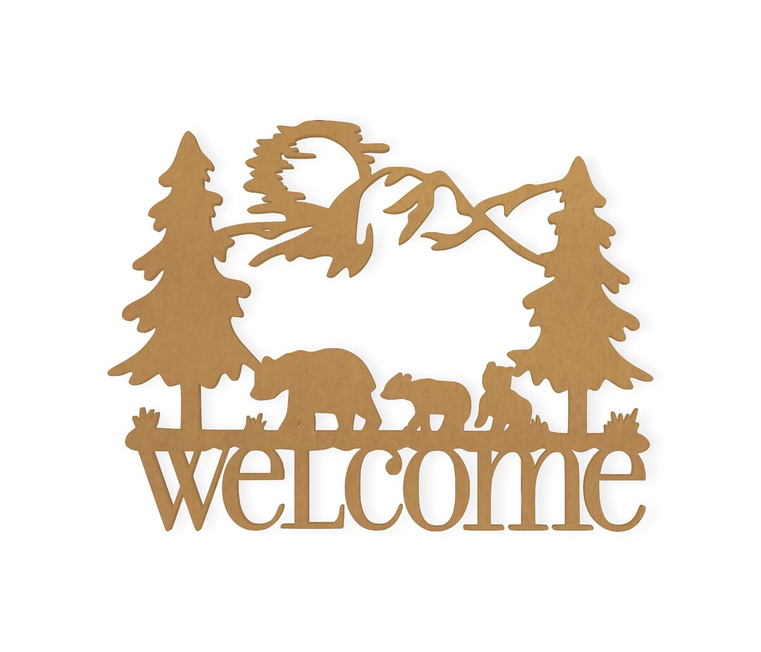 Welcome Sign Cutout: DIY Cardboard Wall Hanging (multiple Sizes) - Etsy