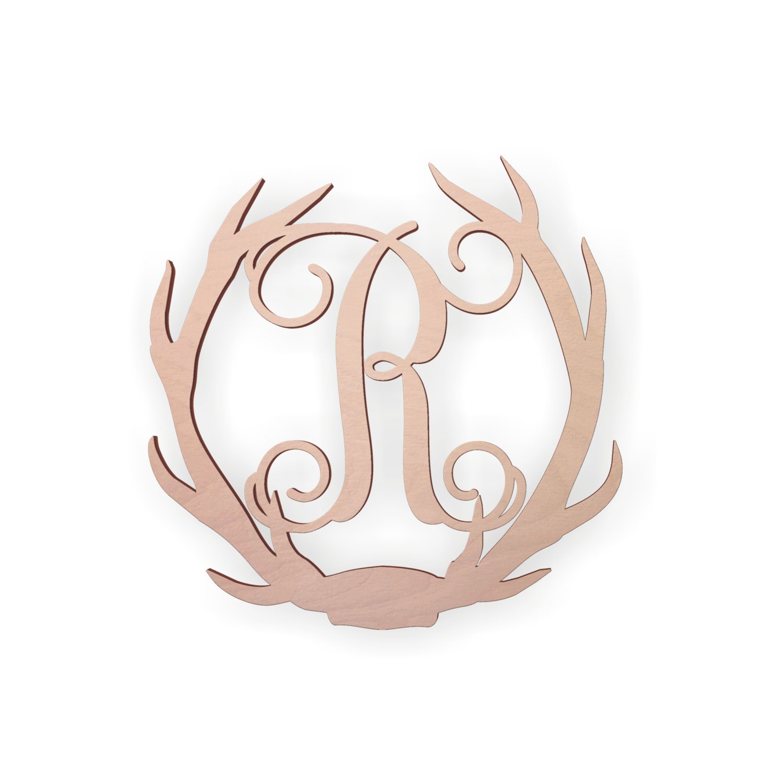 Wooden Antler Monogram Letter r for Wall Decor or - Etsy