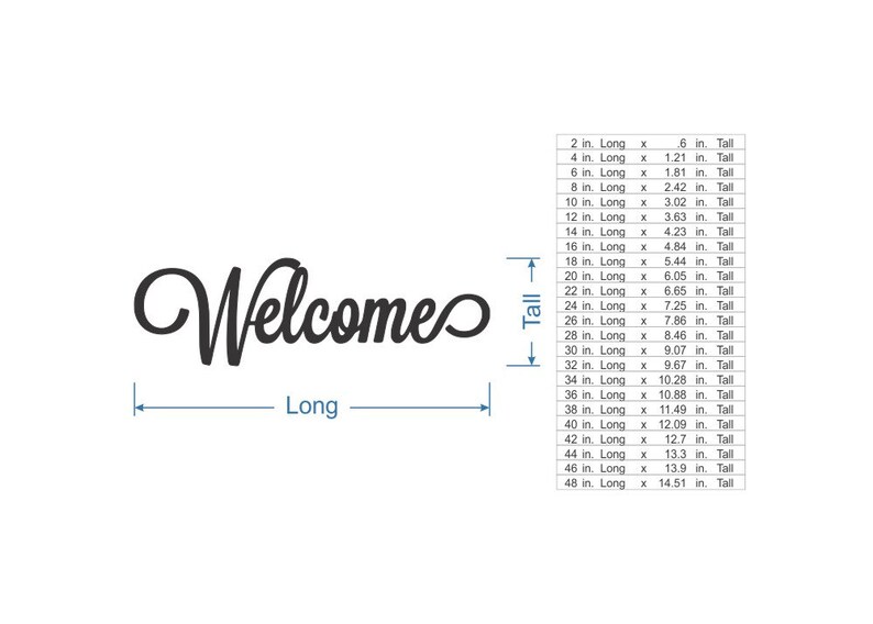 Wall Art Word Welcome Cutout Home Decor Cut From Quality | Etsy