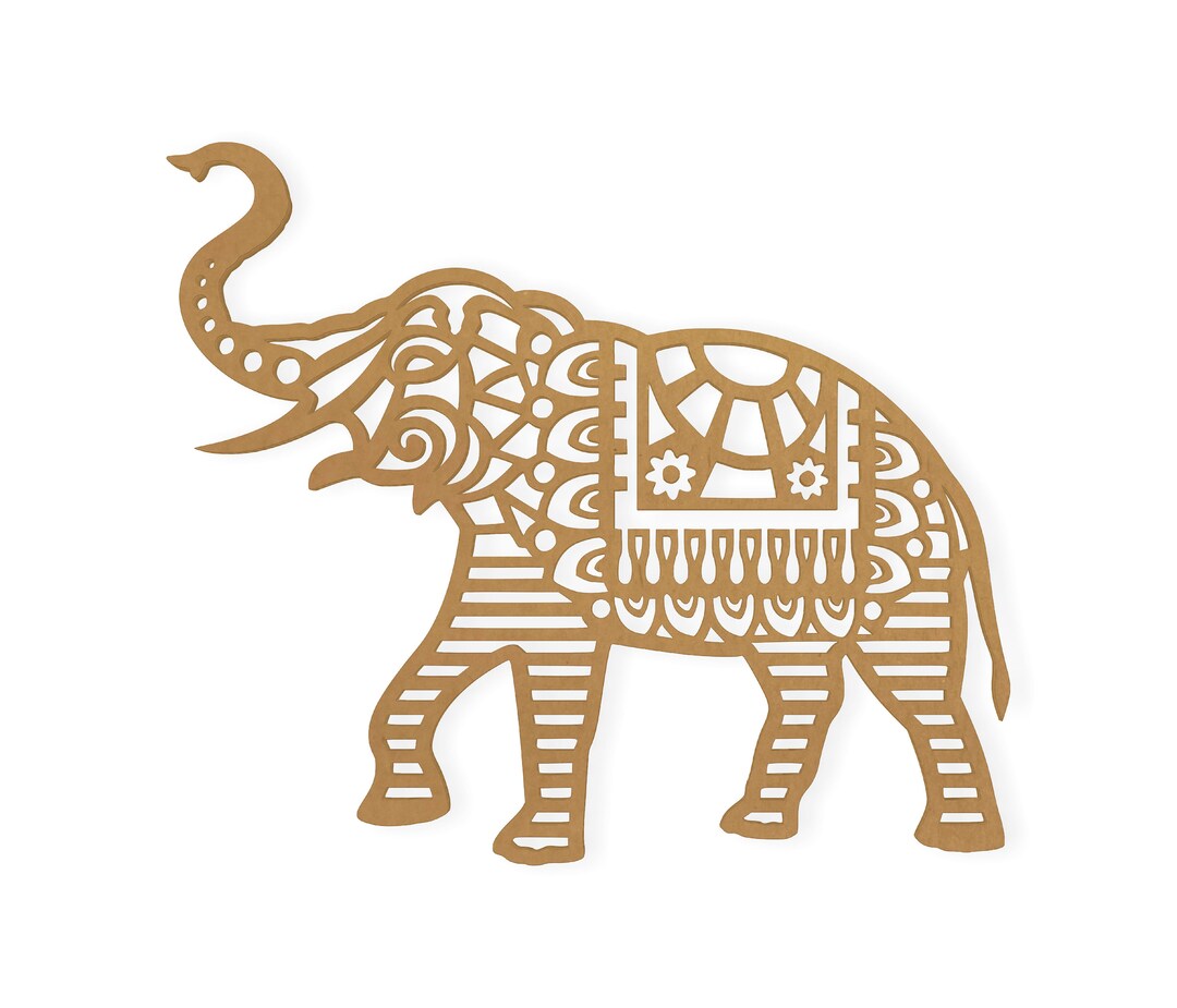 Elephant Wall Hanging: Tribal Design - Cardboard Cutout Decor - Etsy