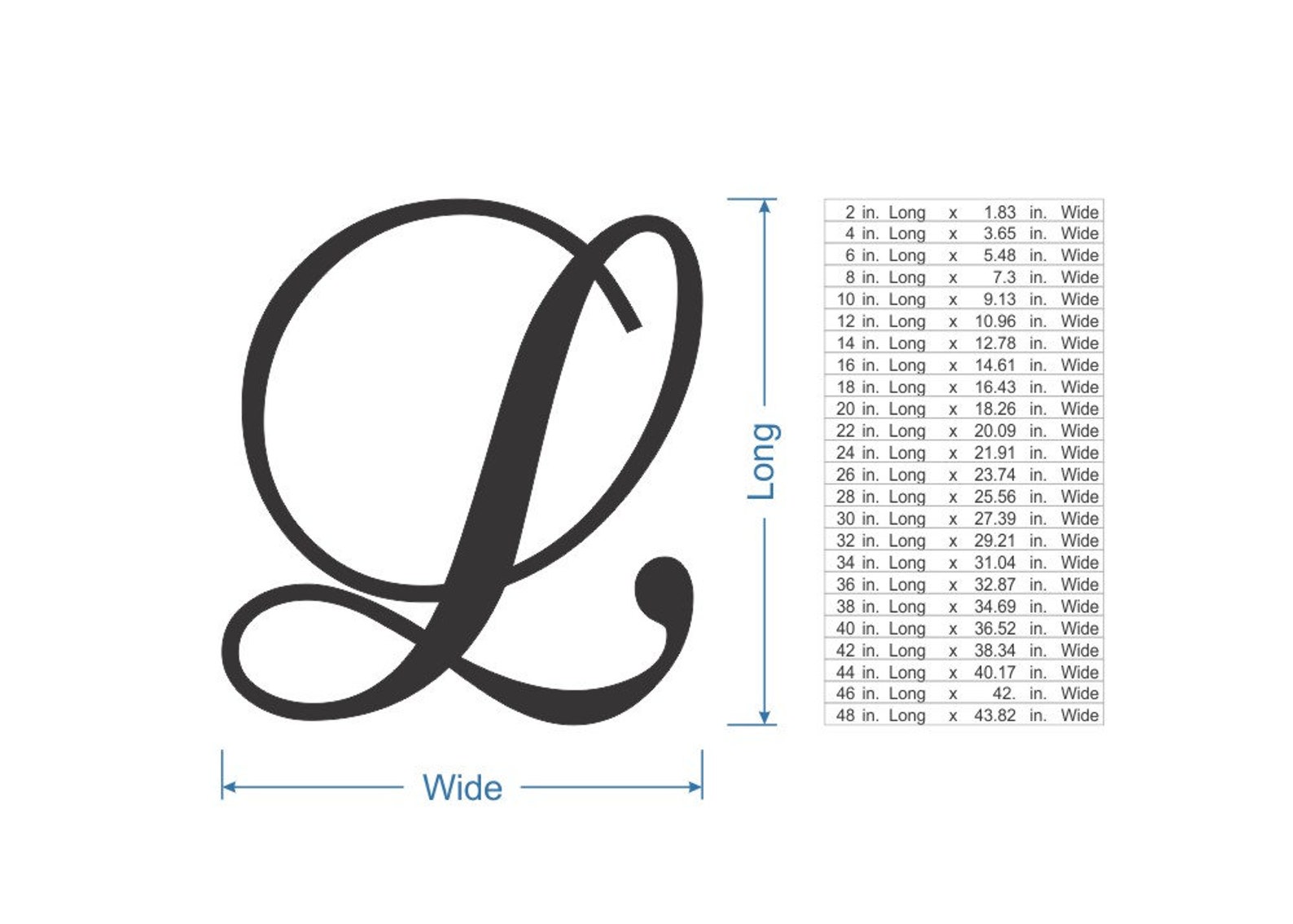 Wooden Monogram Letter l Large or Small | Etsy