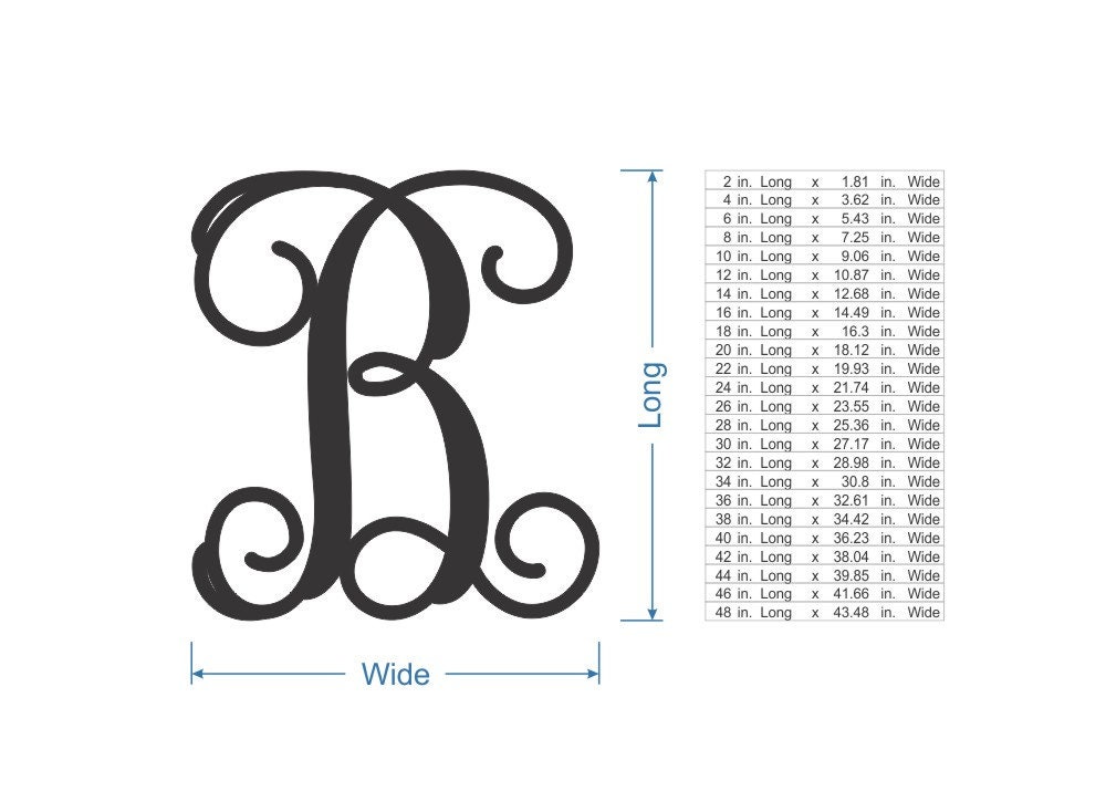 Vine Monogram Letter B Home Decor Great Gift | Etsy