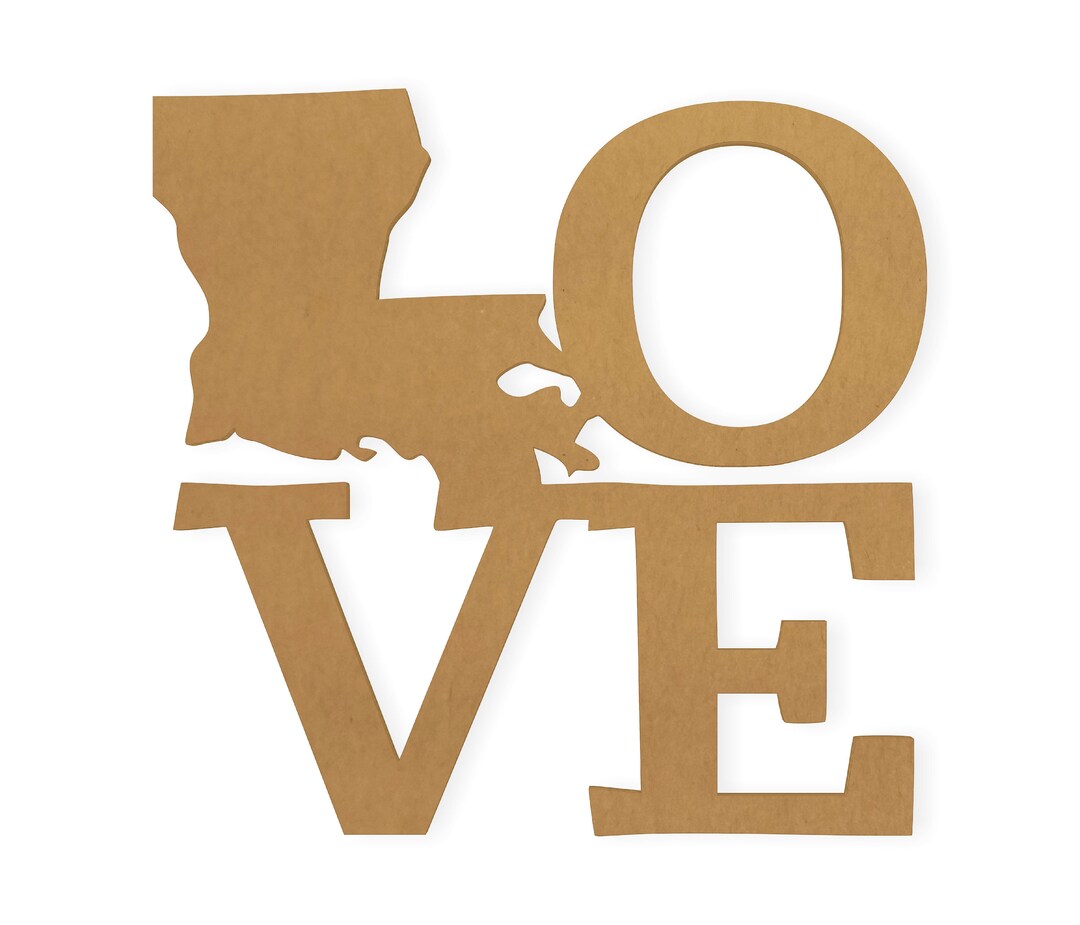 Louisiana Wall Hanging: Unfinished Cardboard Cutout - DIY Decor - Etsy