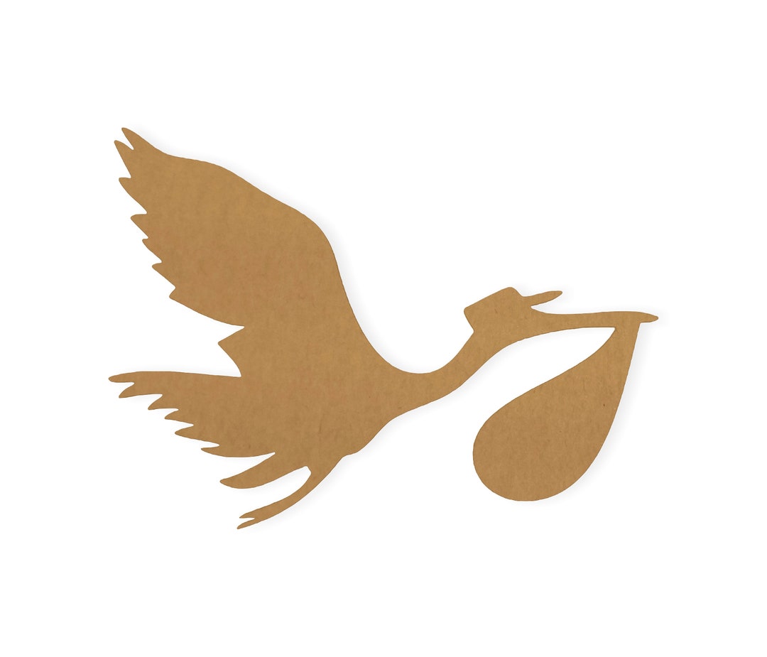 Stork Wall Art Cutout: Cardboard, Unfinished, Multiple Sizes - Etsy