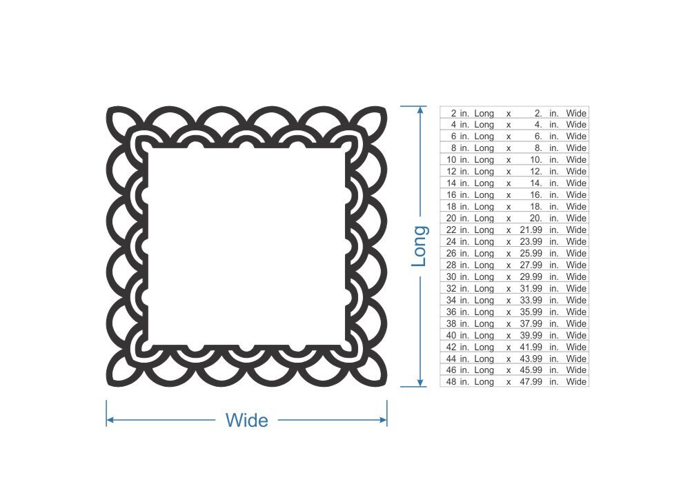 Doily Lace Wall Art: Square Cardboard Cutouts (5-42 Inches) - Etsy