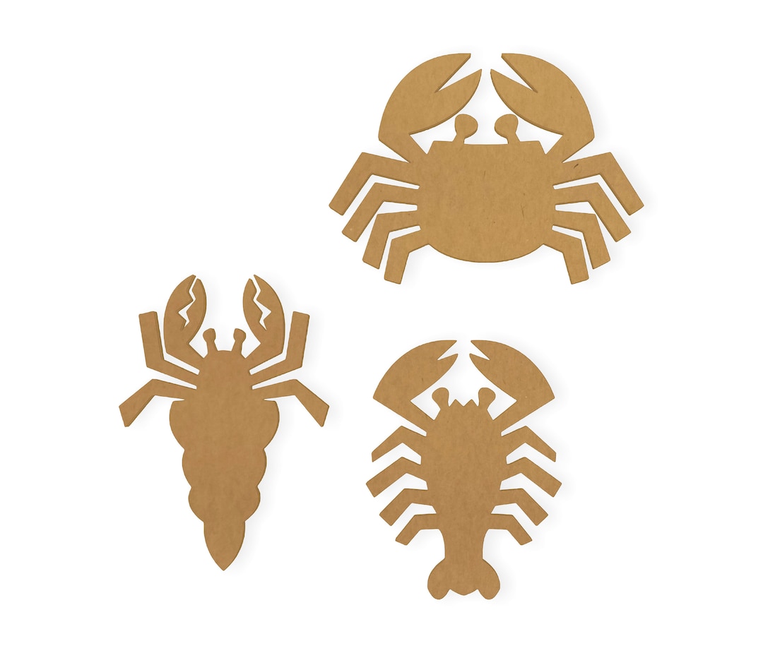 Crab and Lobster Group (3 Pack) - Cutout, Beach Decor, Kid's Room Decor ...