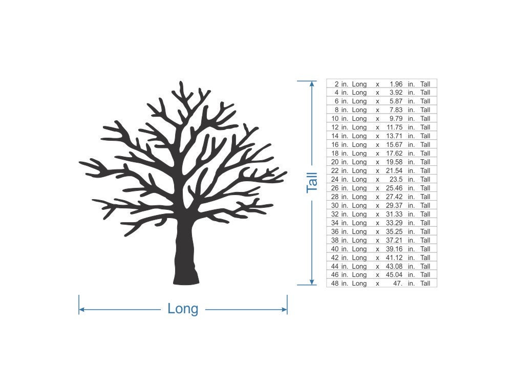 DIY Cardboard Tree Cutout, Unpainted (5 to 42 Inches Tall) - Etsy