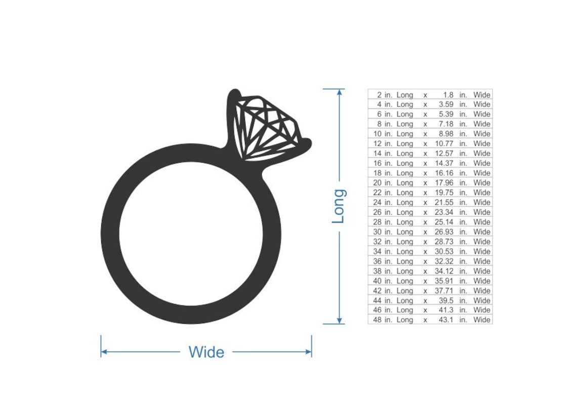 Diamond Wedding Ring Cut Out Wall Art Home Decor Wall | Etsy