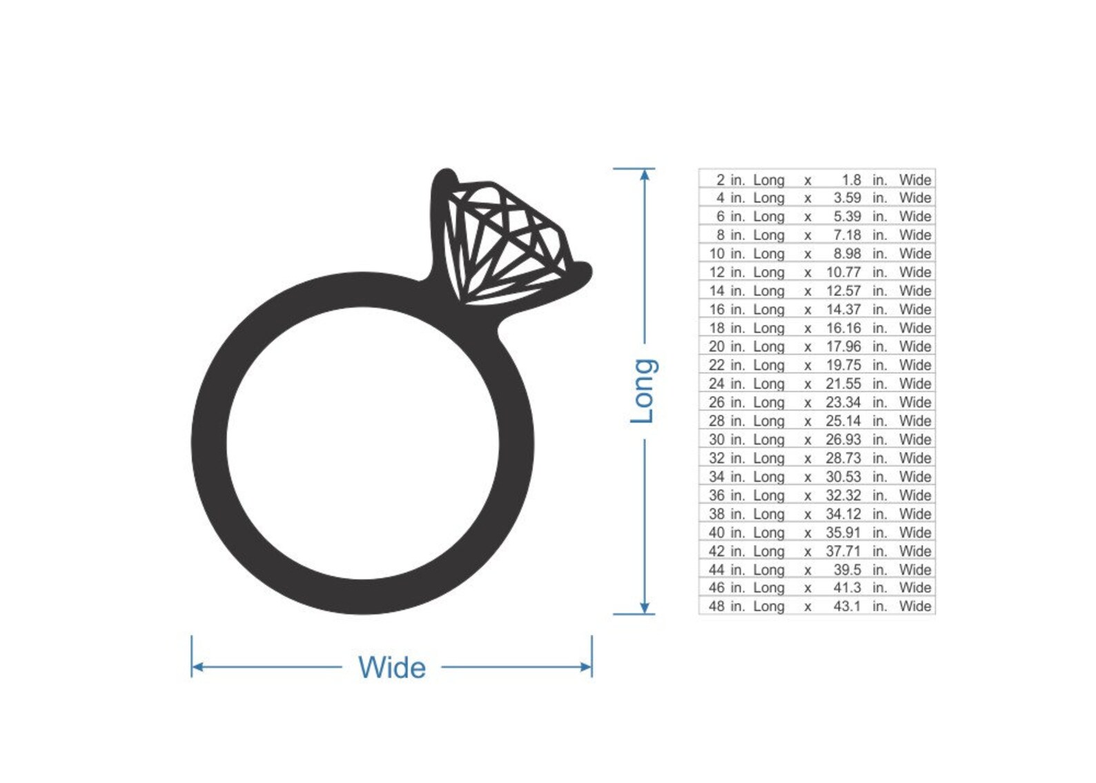 Diamond Wedding Ring Cut Out Wall Art Home Decor Wall | Etsy