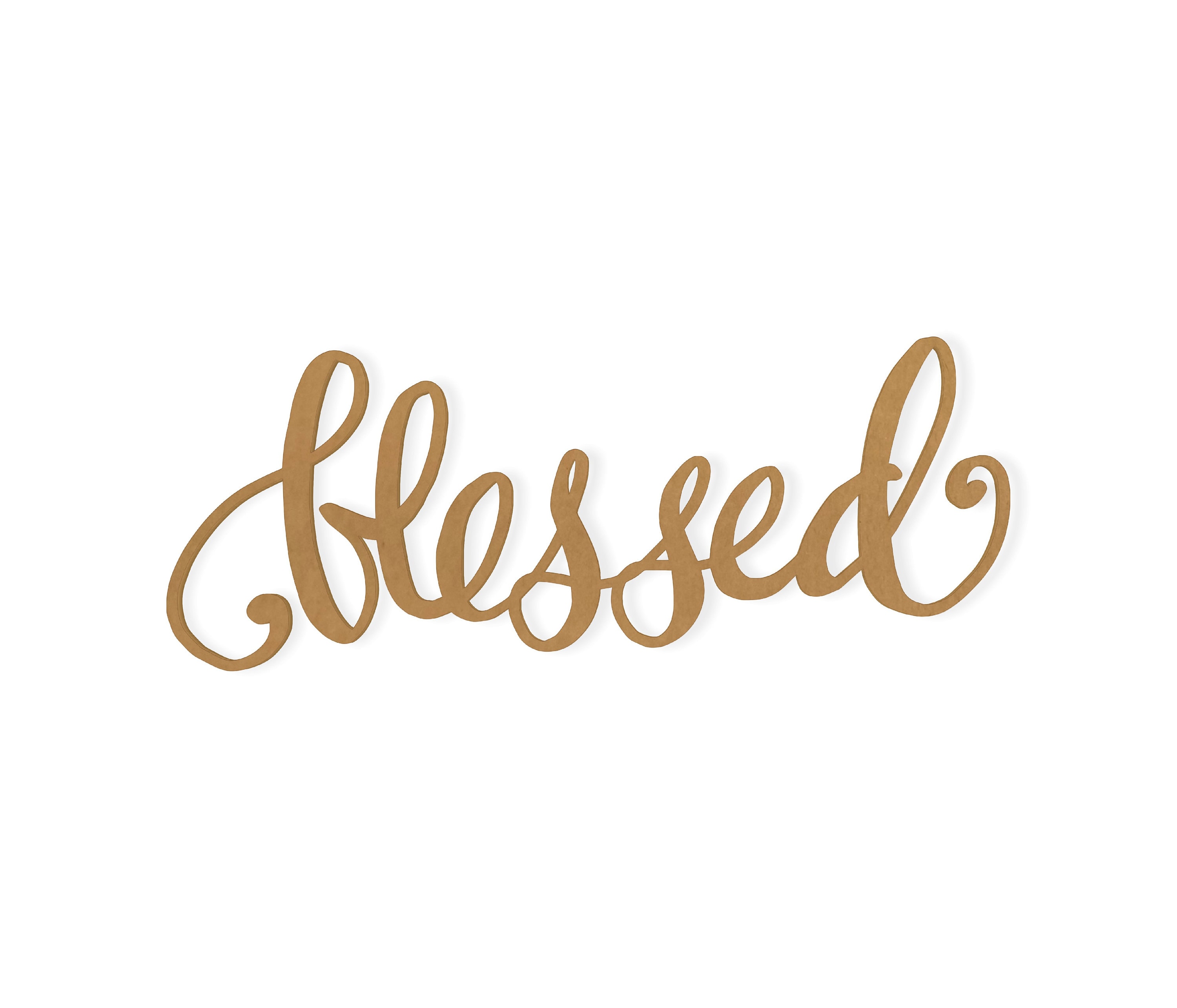 Blessed Wall Script Decor Word Religious Decor Cutout - Etsy