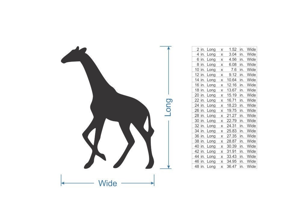 Giraffe Cut Out Animal Cut Out Wall Decor Wall Art Home | Etsy