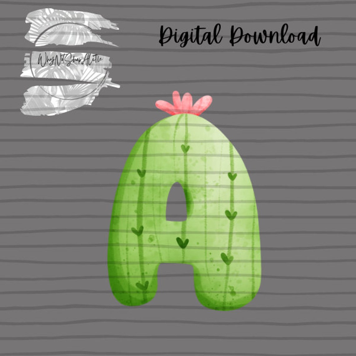 Cactus Alphabet PNG Alphabet PNG Cactus Tier Tray Cactus - Etsy