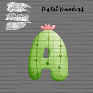 Cactus Alphabet PNG Alphabet PNG Cactus Tier Tray Cactus PNG Alphabet ...