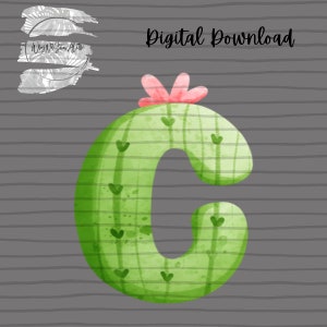 Cactus Alphabet PNG Alphabet PNG Cactus Tier Tray Cactus PNG Alphabet ...