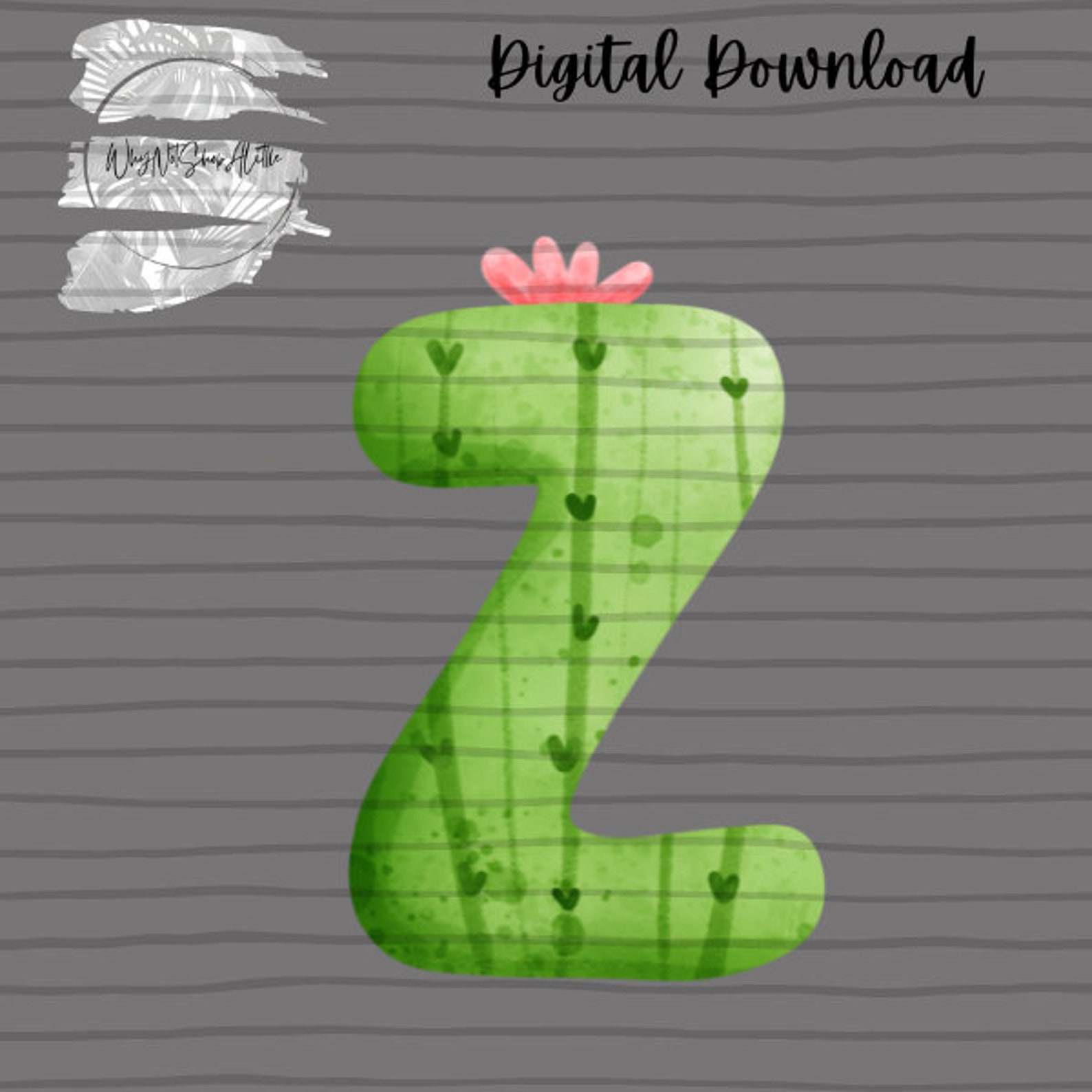 Cactus Alphabet PNG Alphabet PNG Cactus Tier Tray Cactus - Etsy