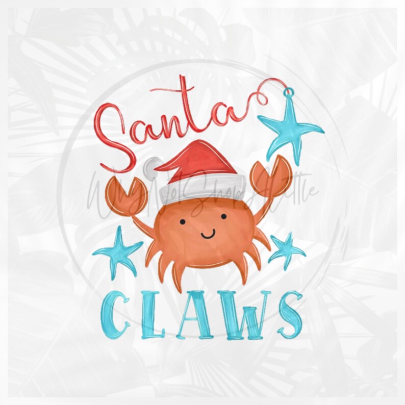 Santa Claws PNG Christmas Crab PNG Crustacean Core Crab - Etsy