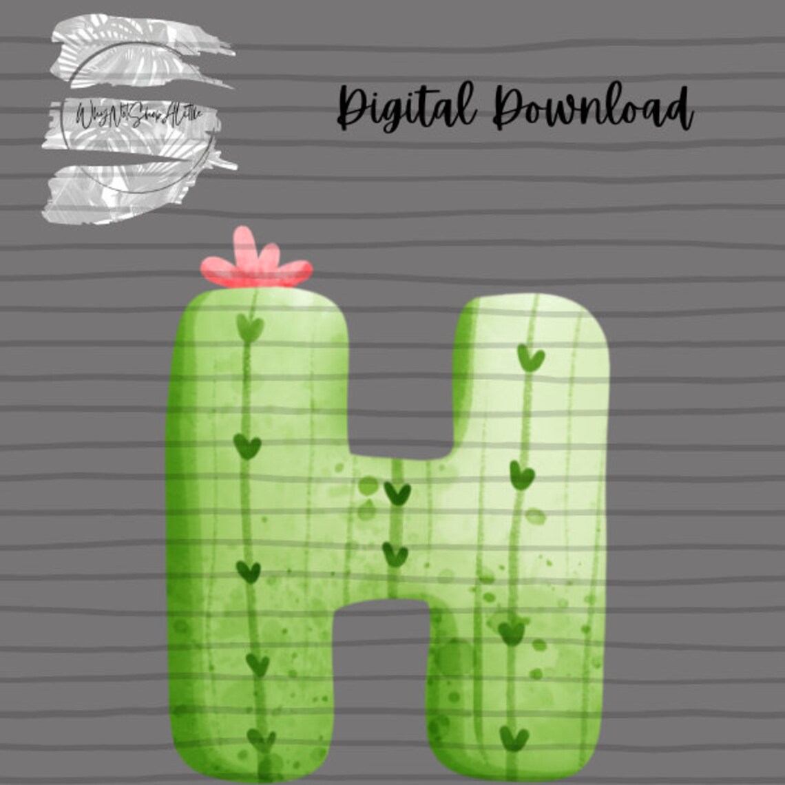 Cactus Alphabet PNG Alphabet PNG Cactus Tier Tray Cactus - Etsy