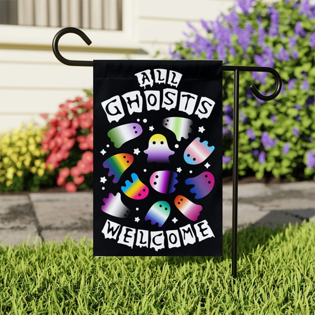 All Ghost Welcome Pride Flag Pride Garden Flag Pride Flag Ghost ...
