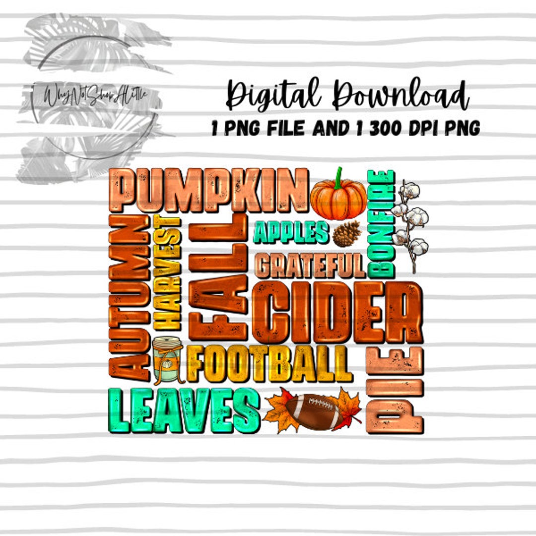 Fall PNG Fall Word Scramble Autumn Words Fall Season PNG - Etsy