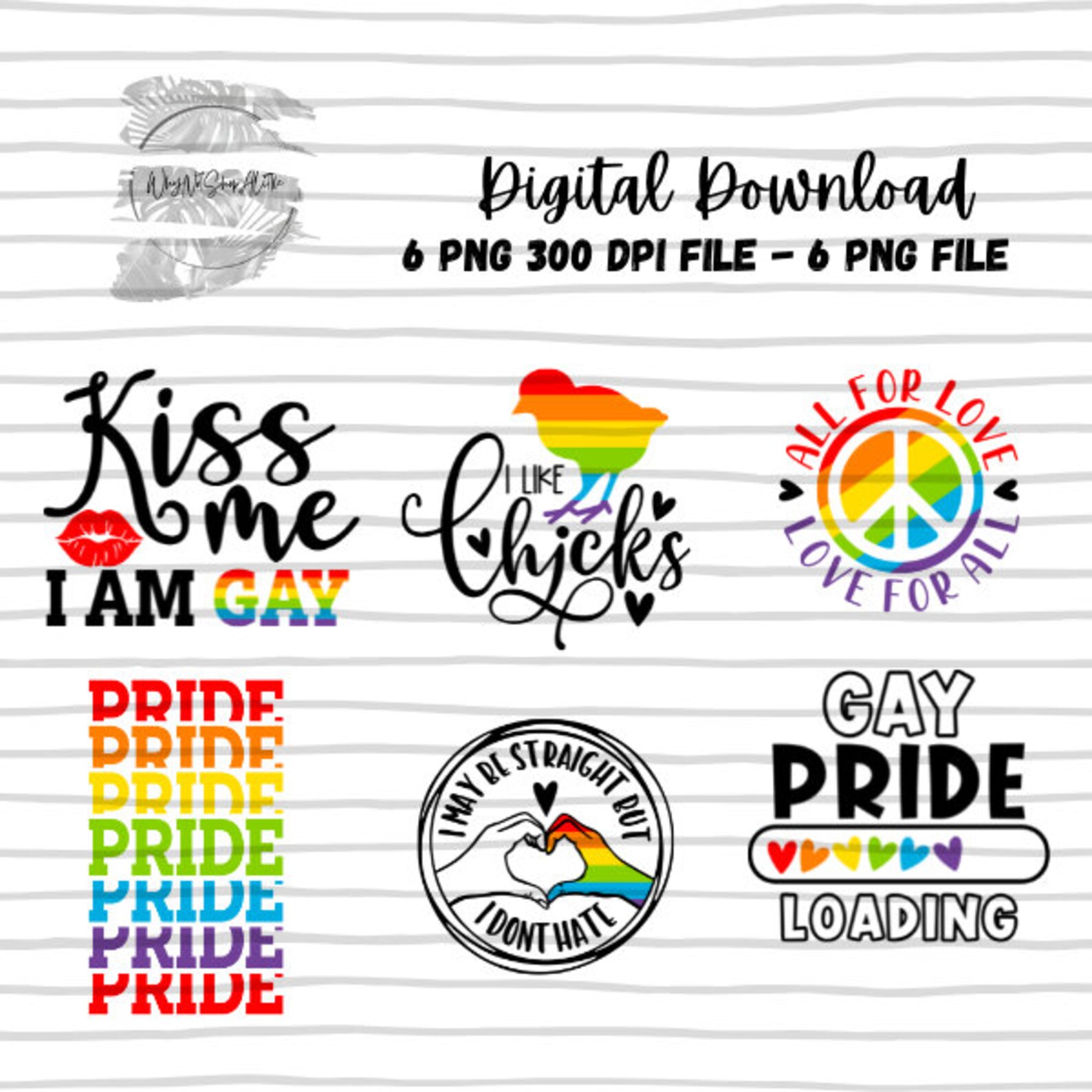Pride PNG Bundle LGBTQ Pride PNG Bundle Lgbtqia Svg Bundle | Etsy