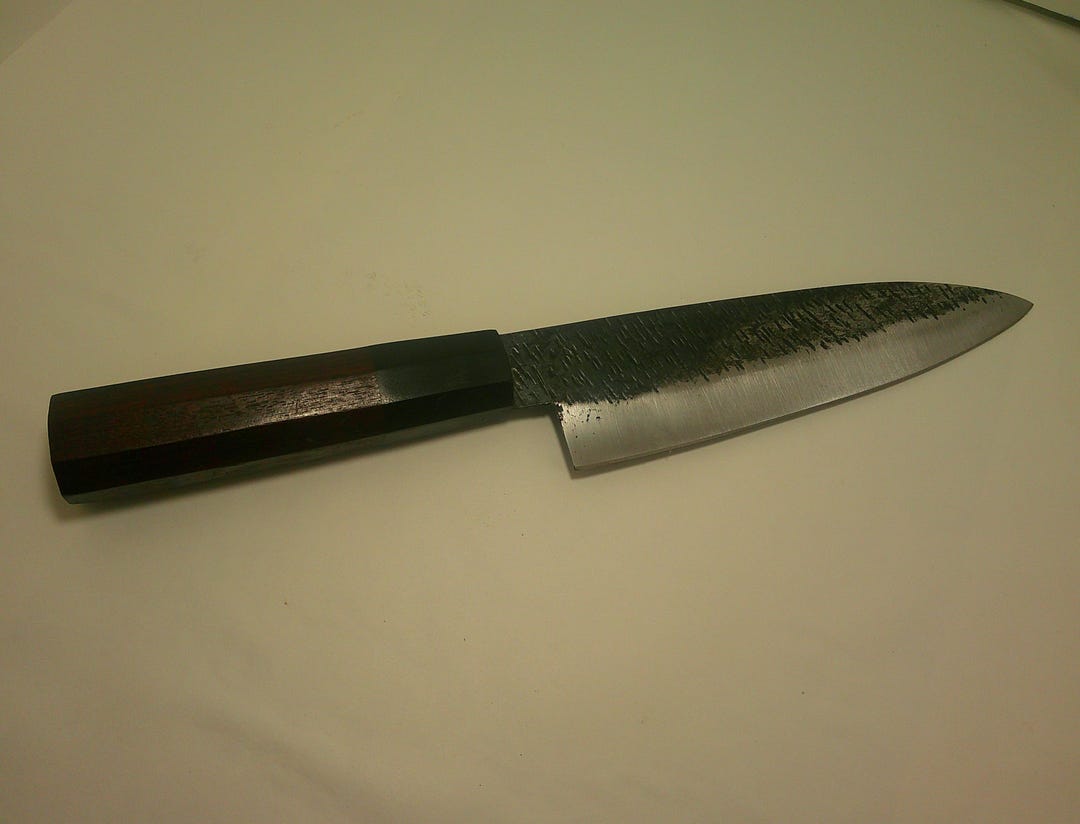 Hand Forged 12-inch Chef Knife, High Carbon Steel, Rosewood Handle - Etsy