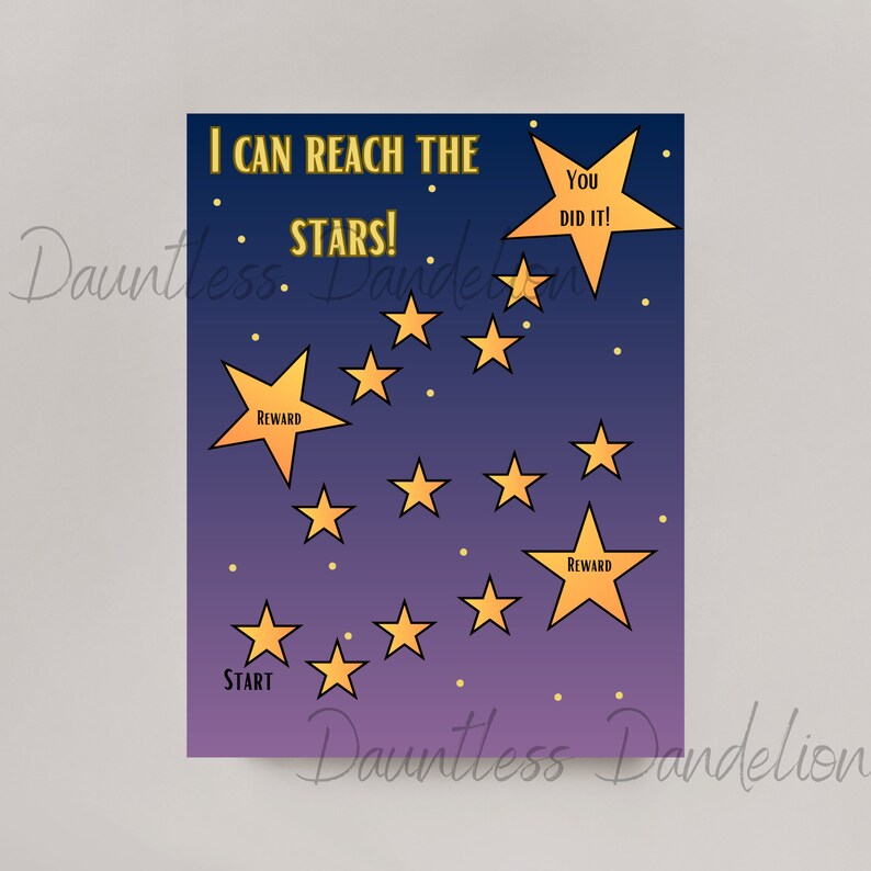 Reward Chart, Kids Chart, Printable Star Reward Chart - Etsy