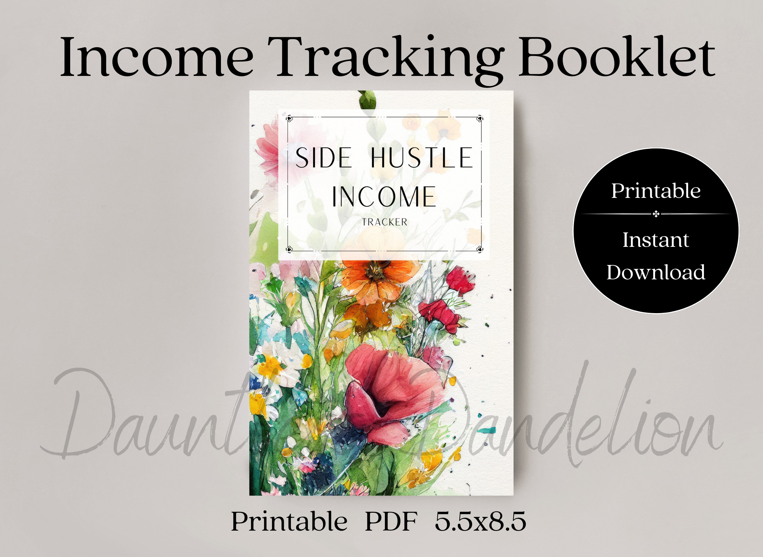 Side Hustle Income Tracker Printable Income Tracking Booklet - Etsy