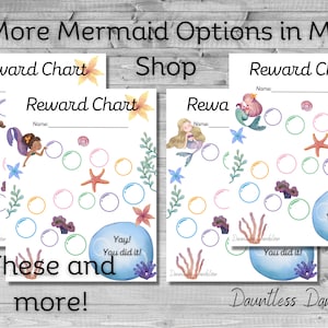 Girls Reward Chart, Mermaid Reward Chart Printable, Bubble Reward Chart ...