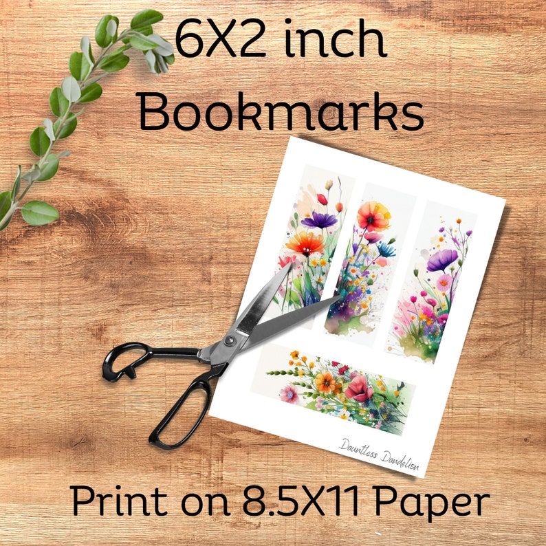 Flower Bookmarks Spring Flowers Watercolor Bookmarks - Etsy