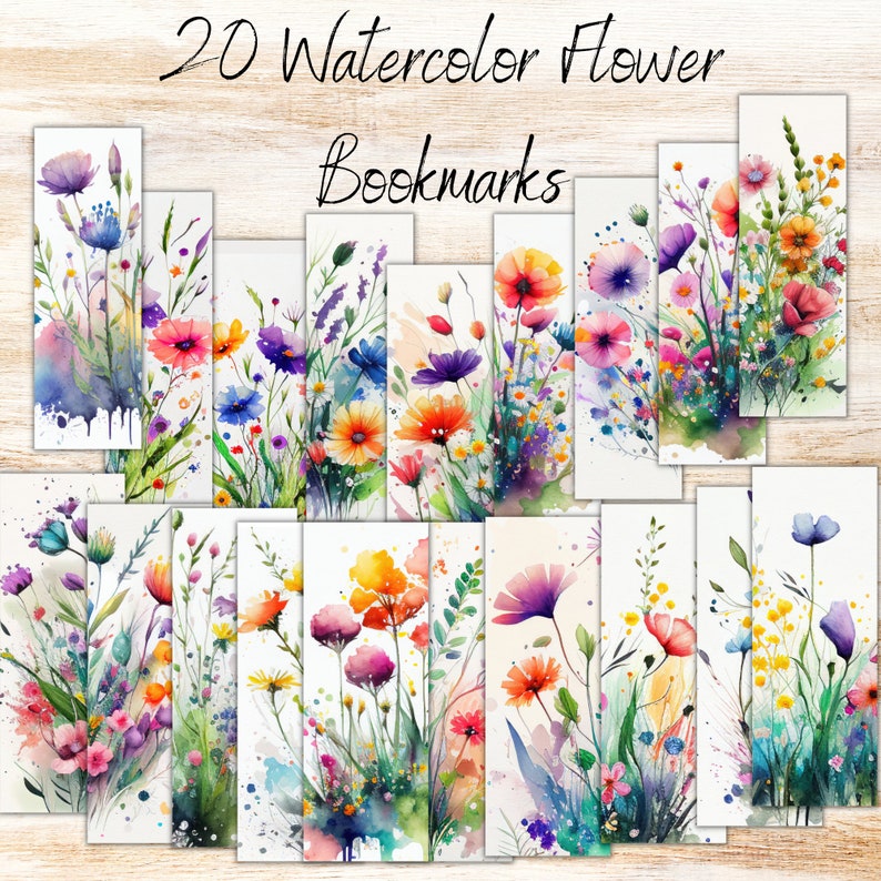 Flower Bookmark Bundle, Spring Bookmarks With Quotes, Inspirational ...